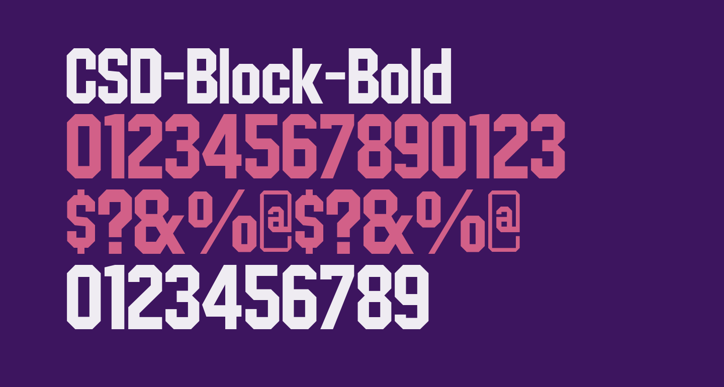 CSD-Block-Bold free Font - What Font Is