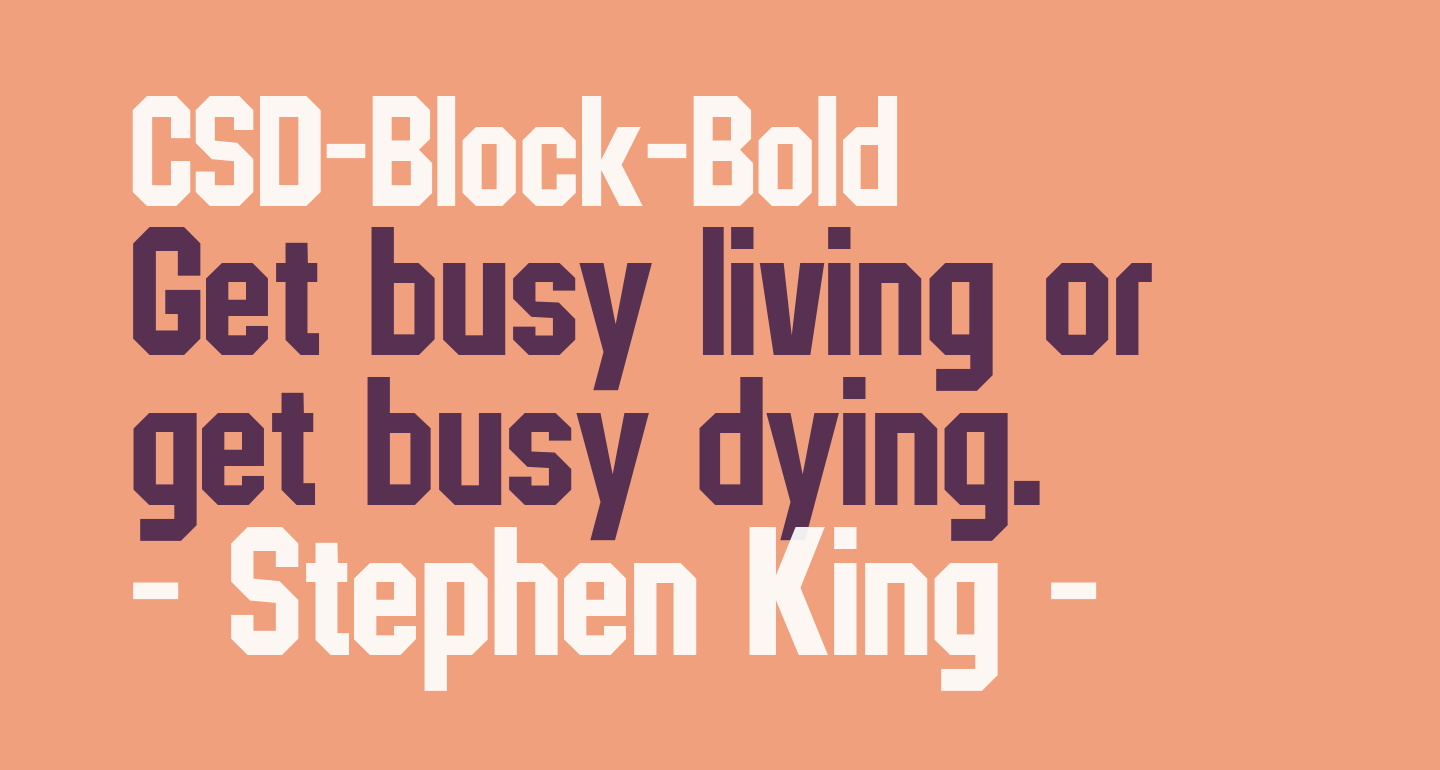 CSD-Block-Bold free Font - What Font Is