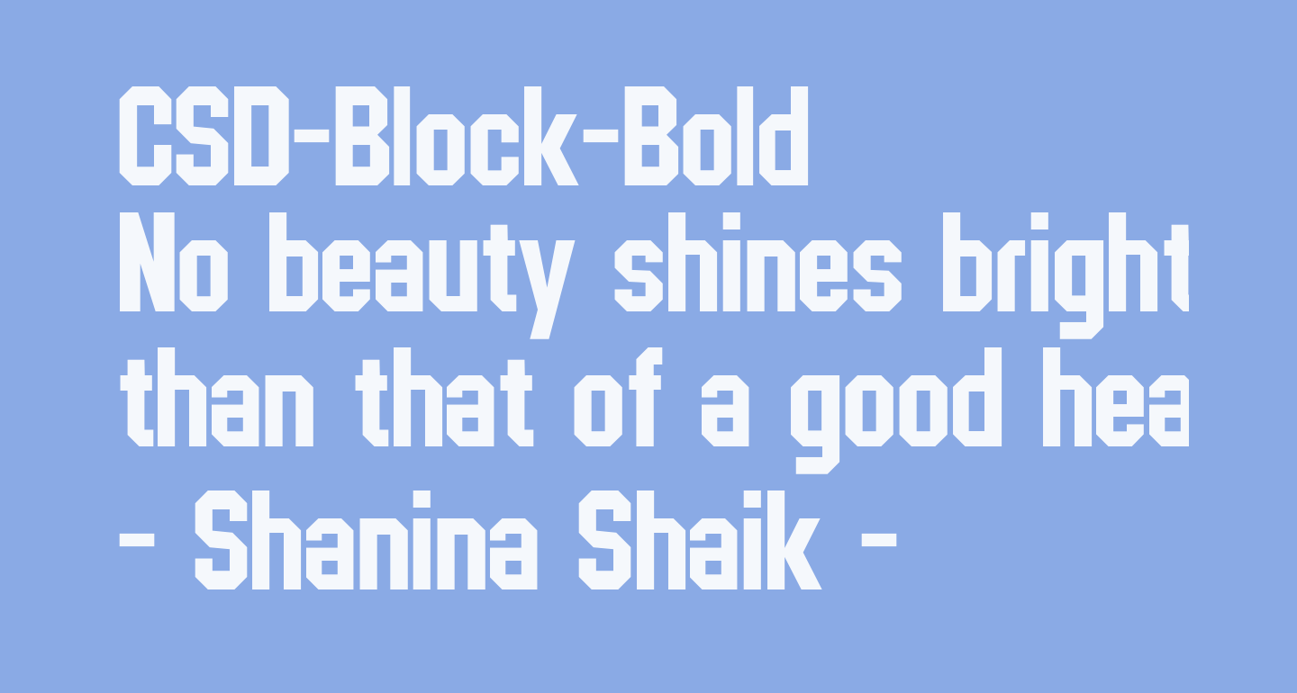 CSD-Block-Bold free Font - What Font Is