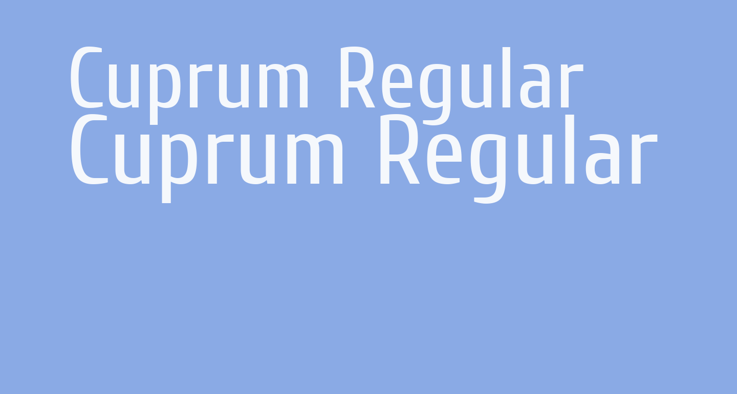 Cuprum Regular free Font - What Font Is