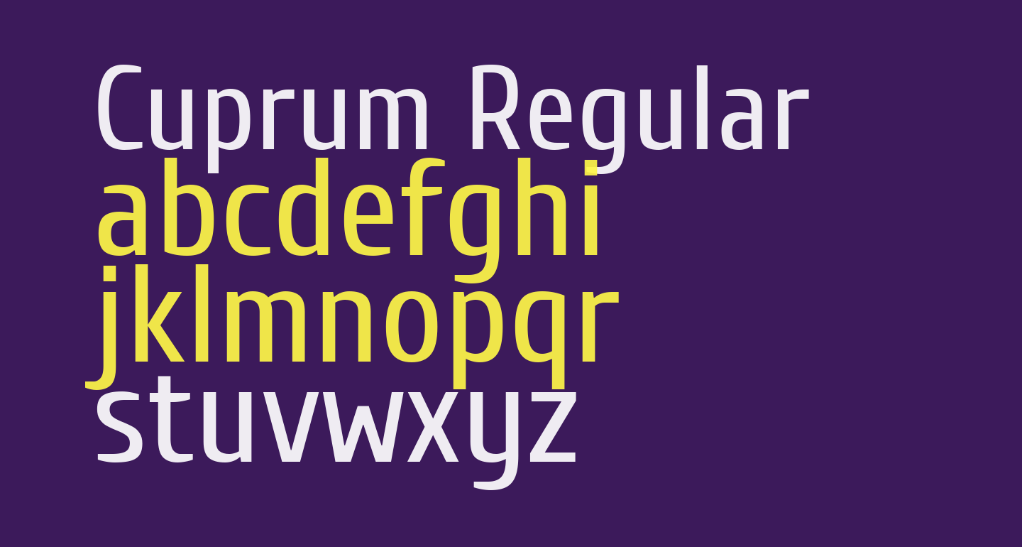 Cuprum Regular free Font - What Font Is