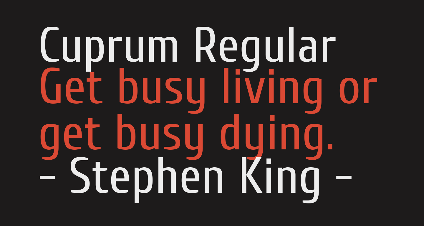 Cuprum Regular free Font - What Font Is