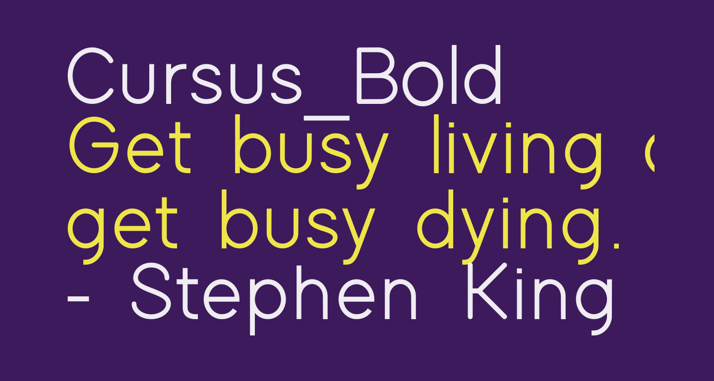 Cursus_Bold free Font - What Font Is