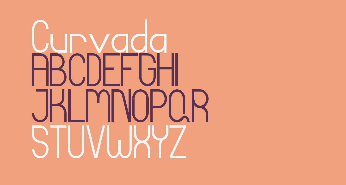 Curvada free Font - What Font Is