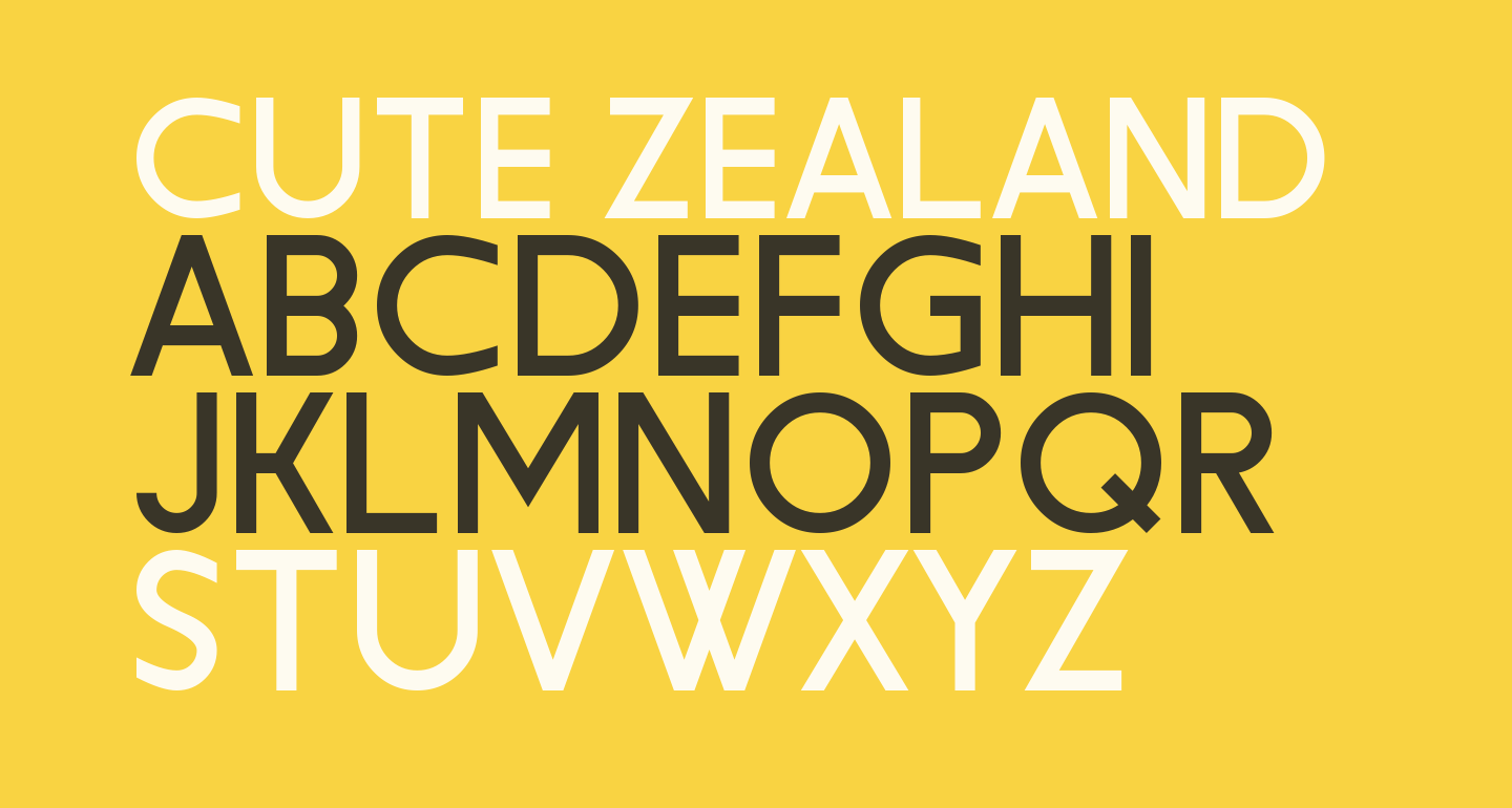 Cute Zealand free Font - What Font Is