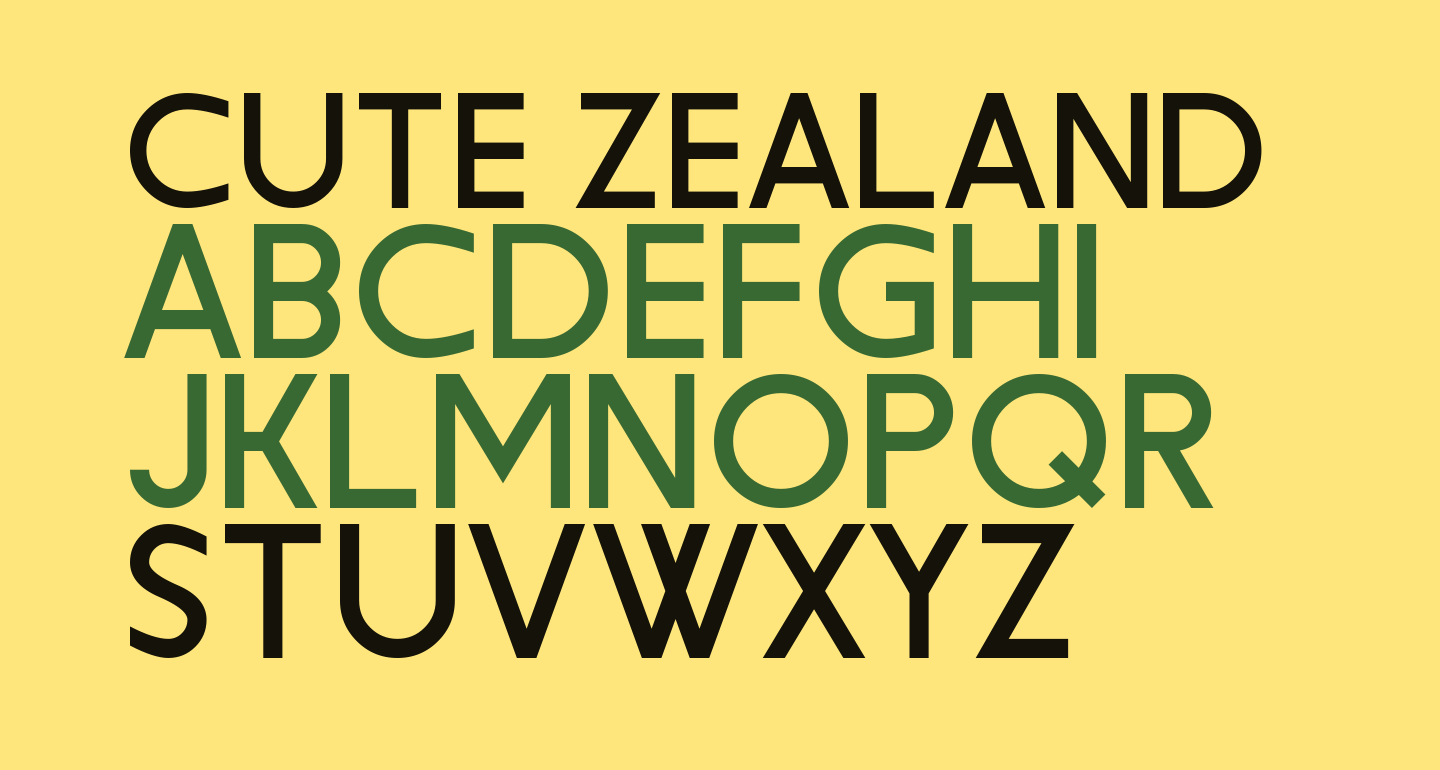 Cute Zealand free Font - What Font Is