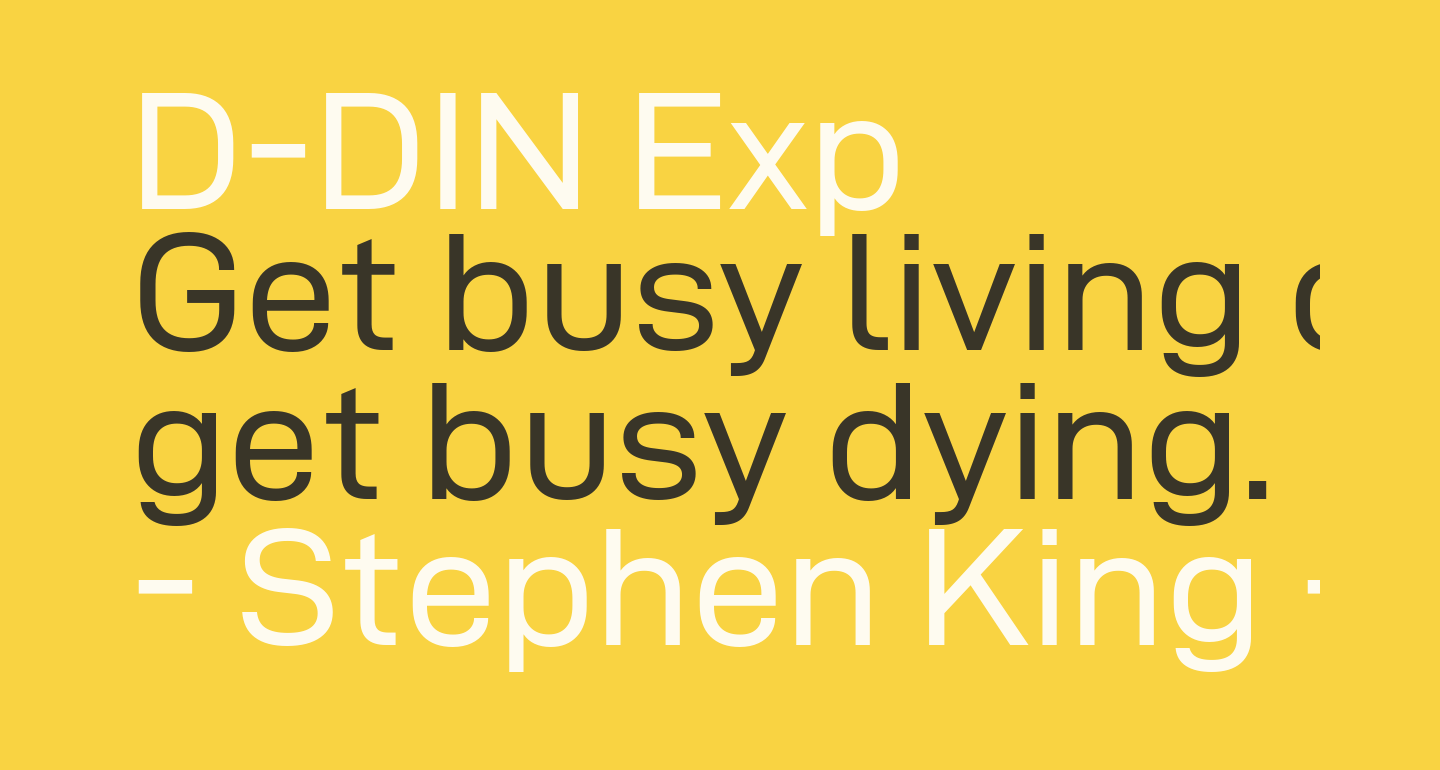 D-DIN Exp free Font - What Font Is