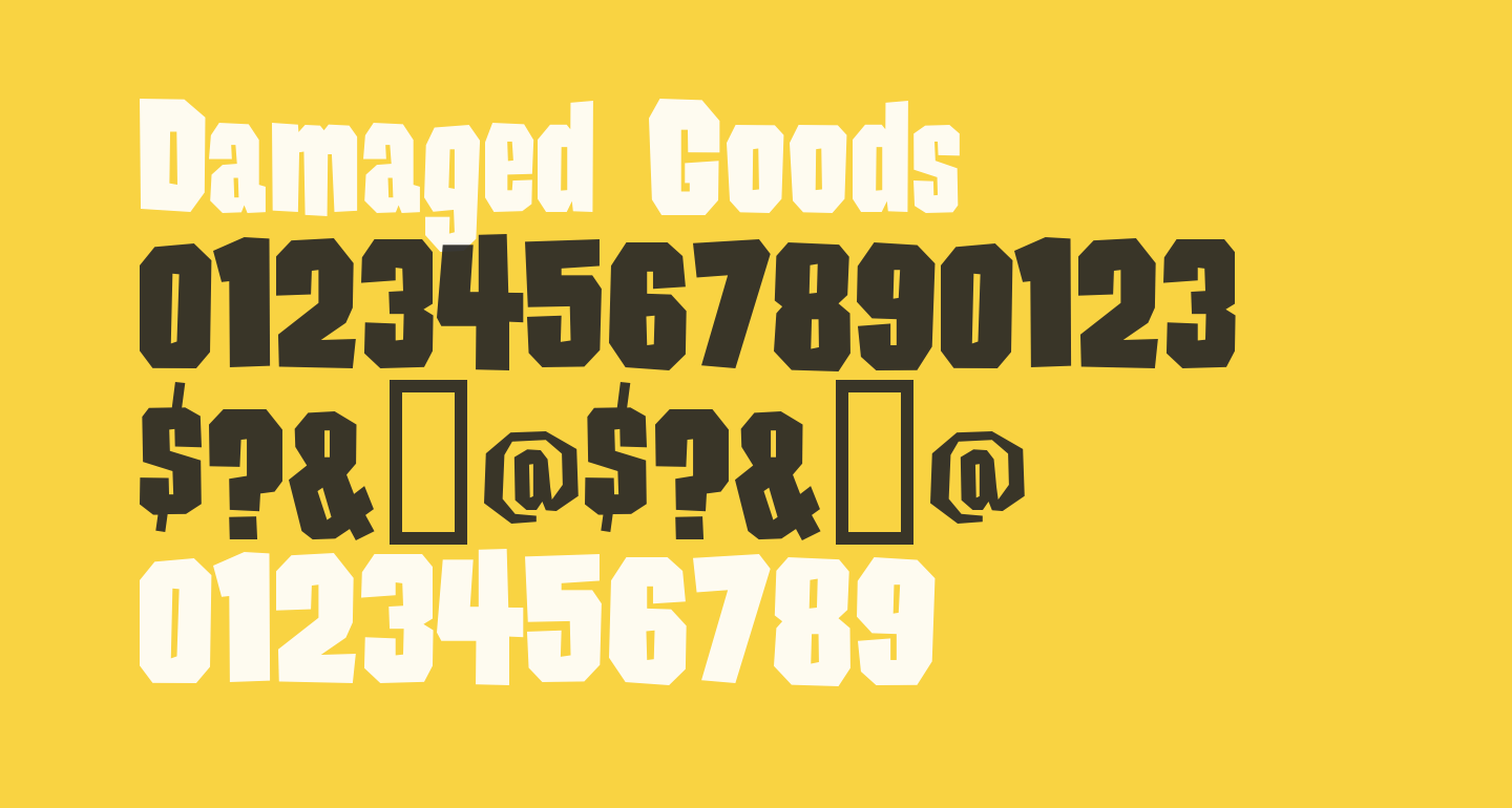 Damaged Goods free Font - What Font Is