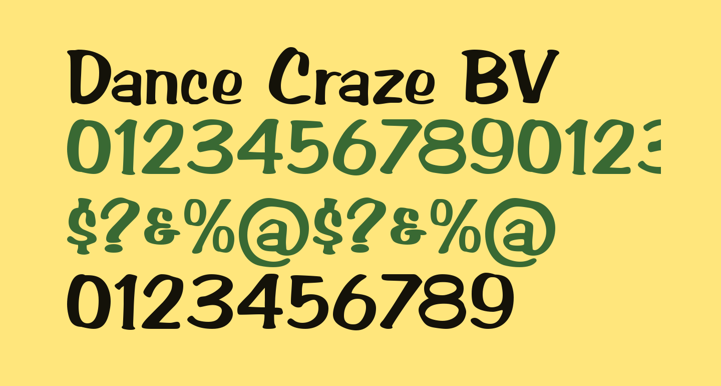 Dance Craze BV free Font - What Font Is