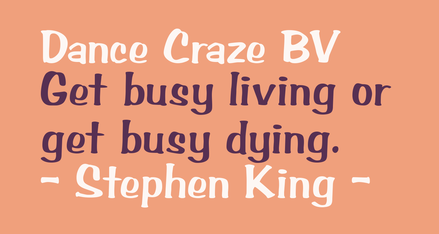 Dance Craze BV free Font - What Font Is