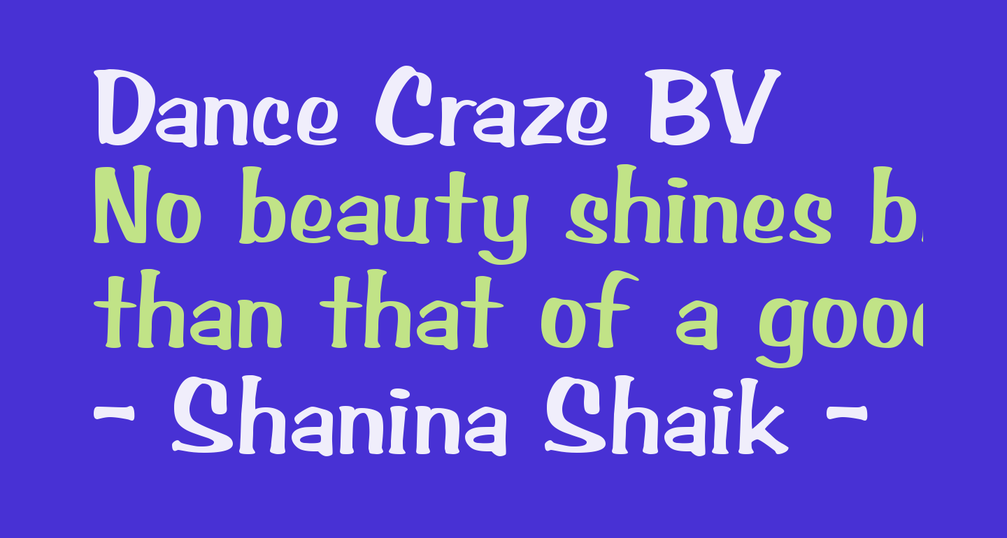 Dance Craze BV free Font - What Font Is