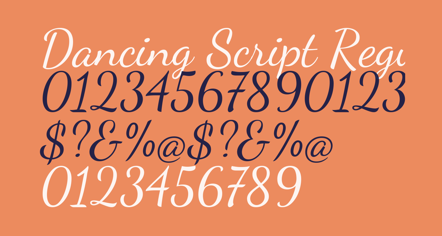 Dancing Script Regular free Font - What Font Is