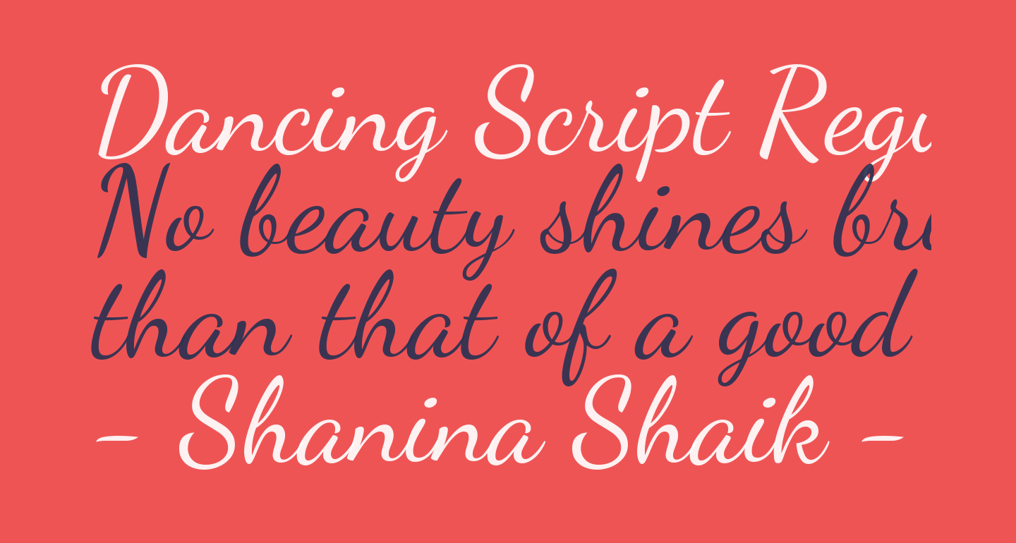 Dancing Script Regular free Font - What Font Is