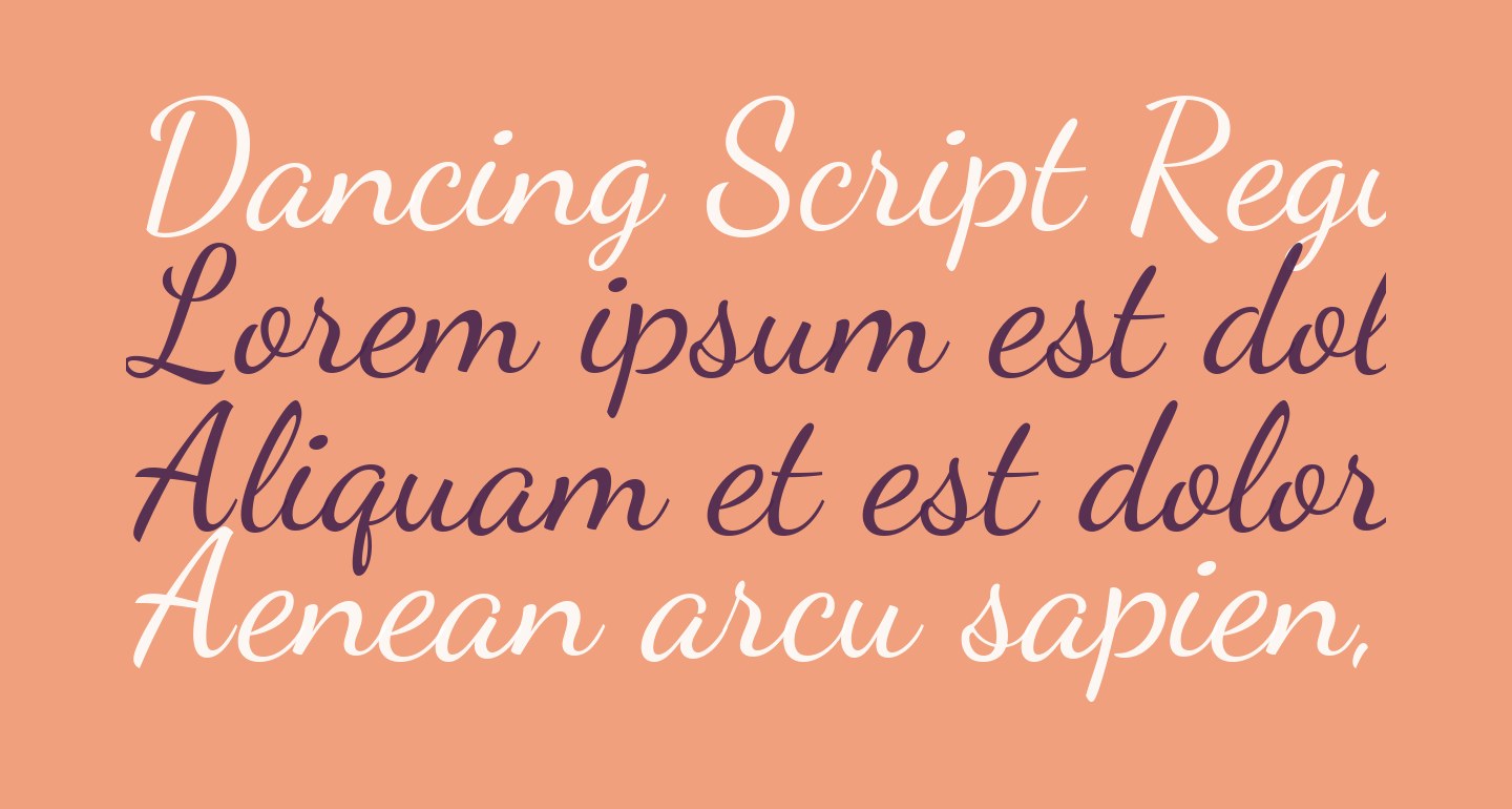 Dancing Script Regular free Font - What Font Is