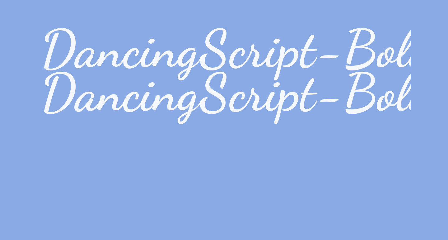 DancingScript-Bold free Font - What Font Is