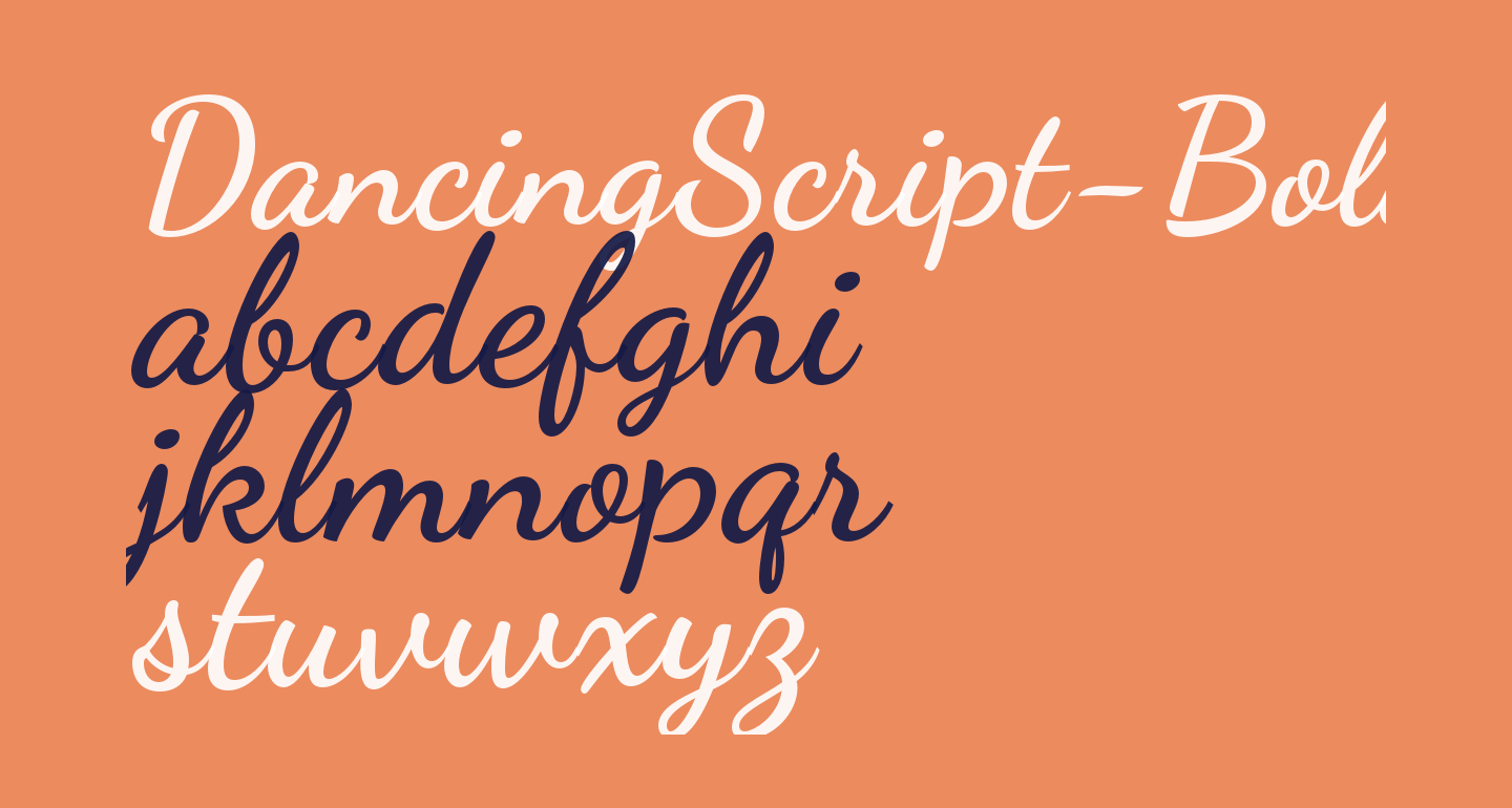 DancingScript-Bold free Font - What Font Is