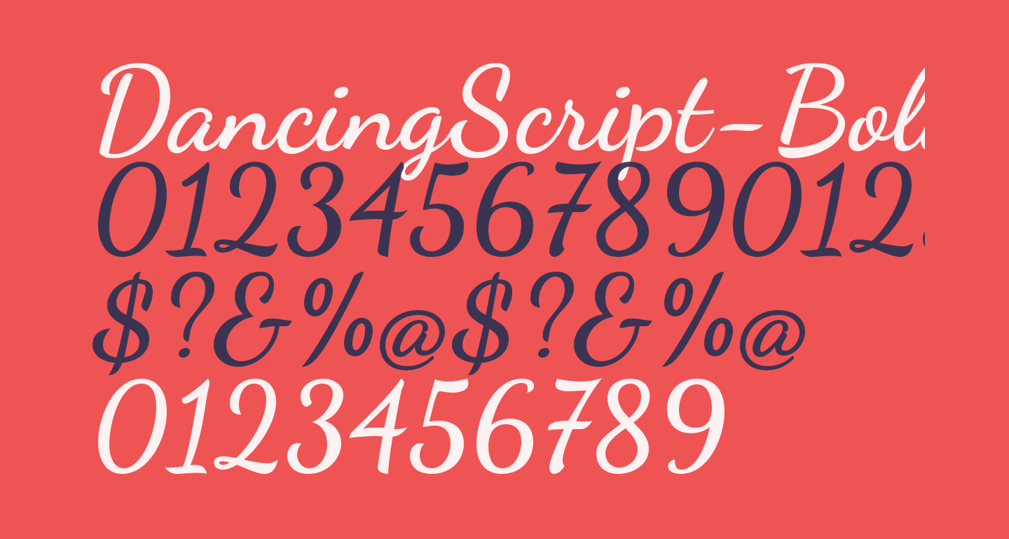 DancingScript-Bold free Font - What Font Is