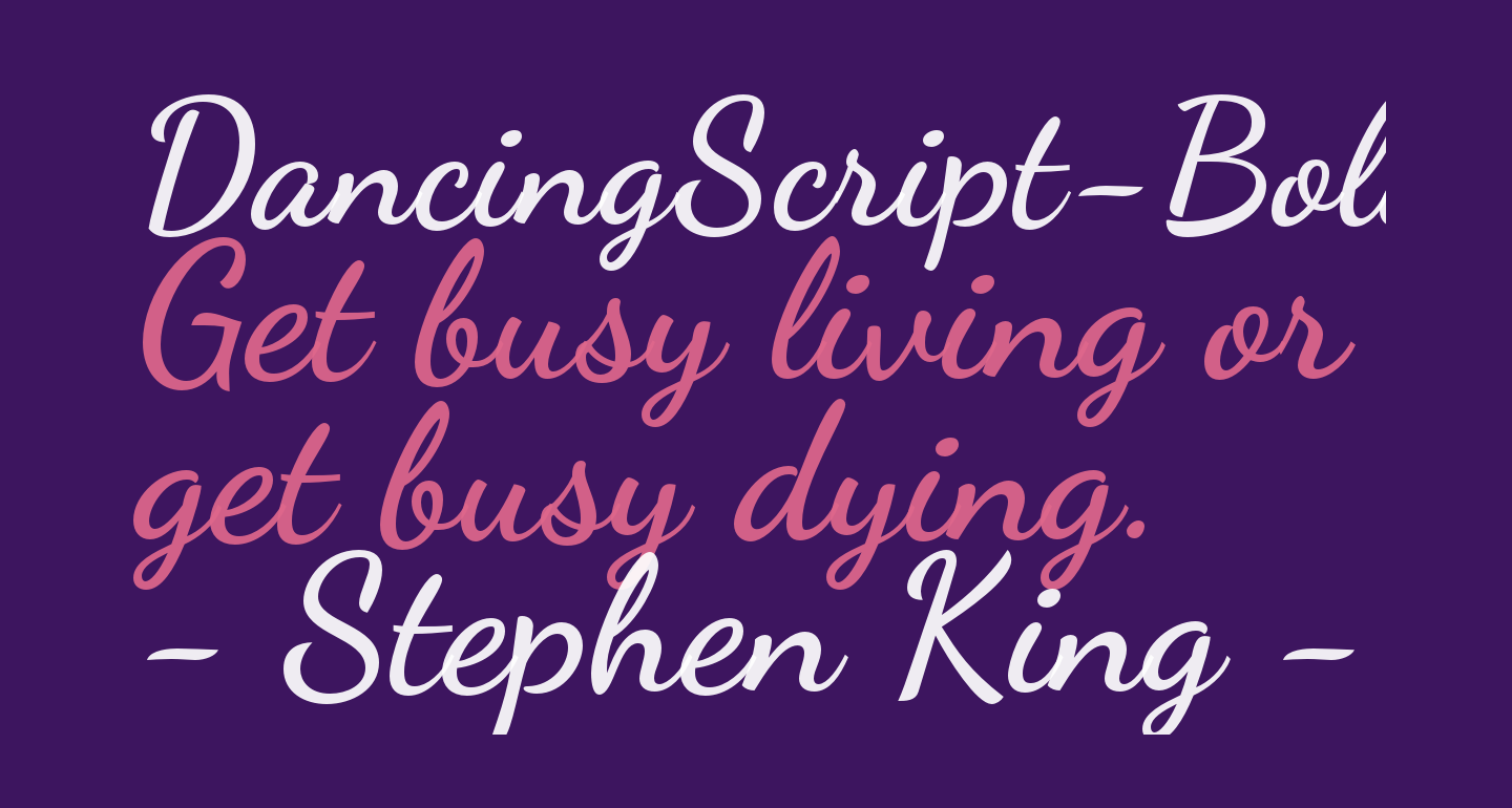 DancingScript-Bold free Font - What Font Is
