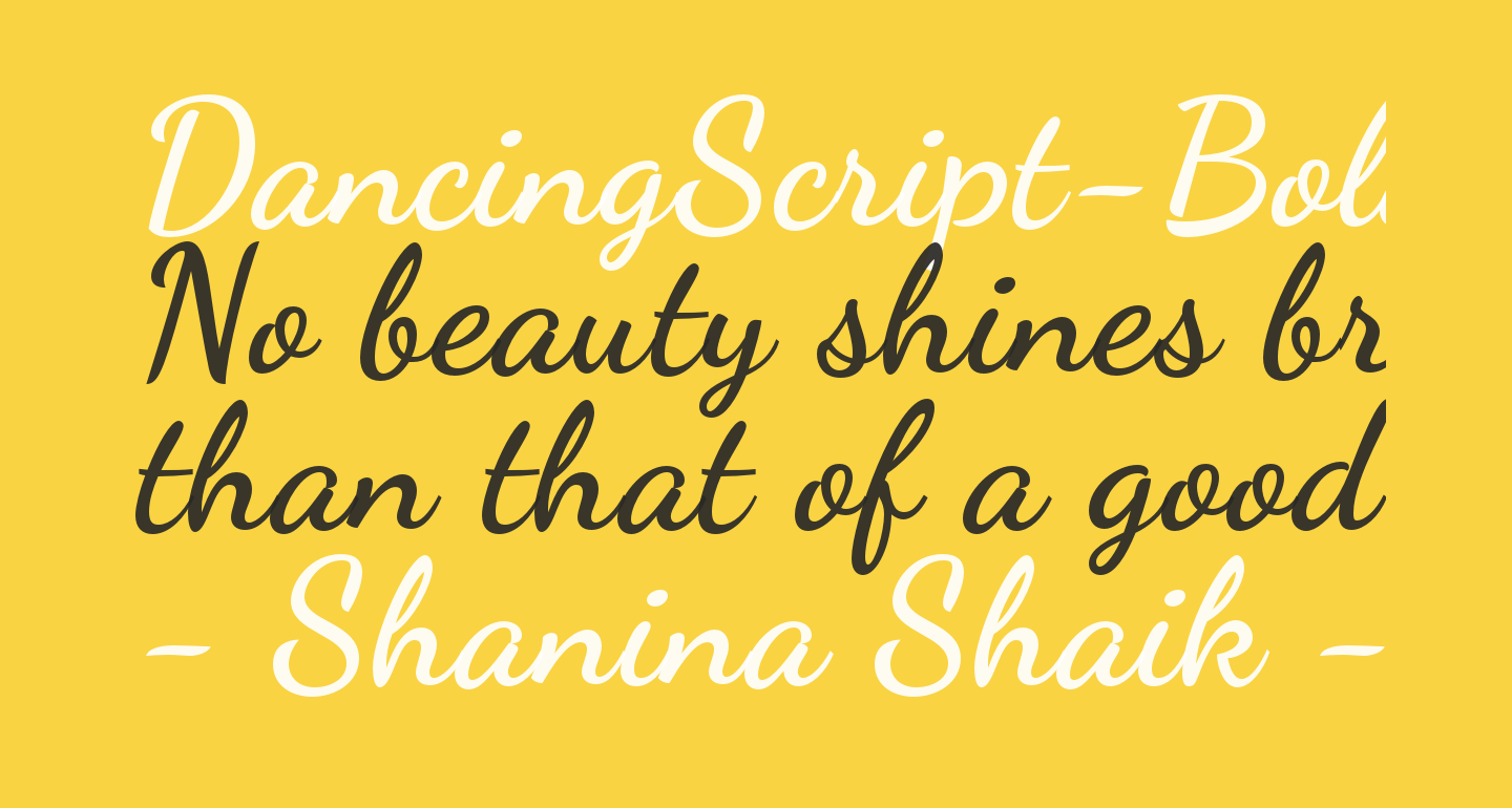 DancingScript-Bold free Font - What Font Is