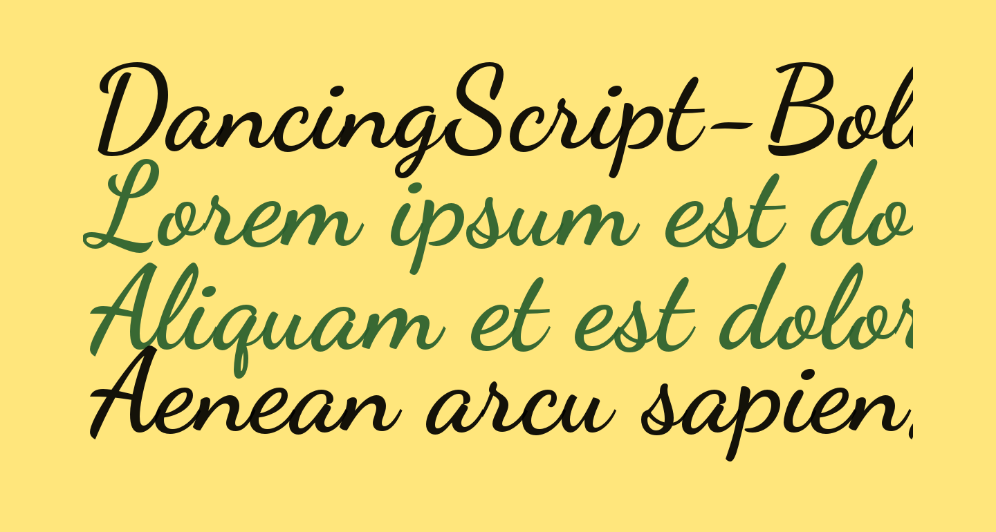 DancingScript-Bold free Font - What Font Is