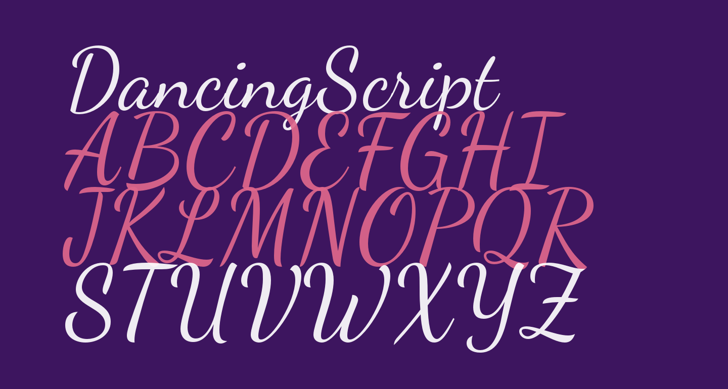 DancingScript free Font - What Font Is