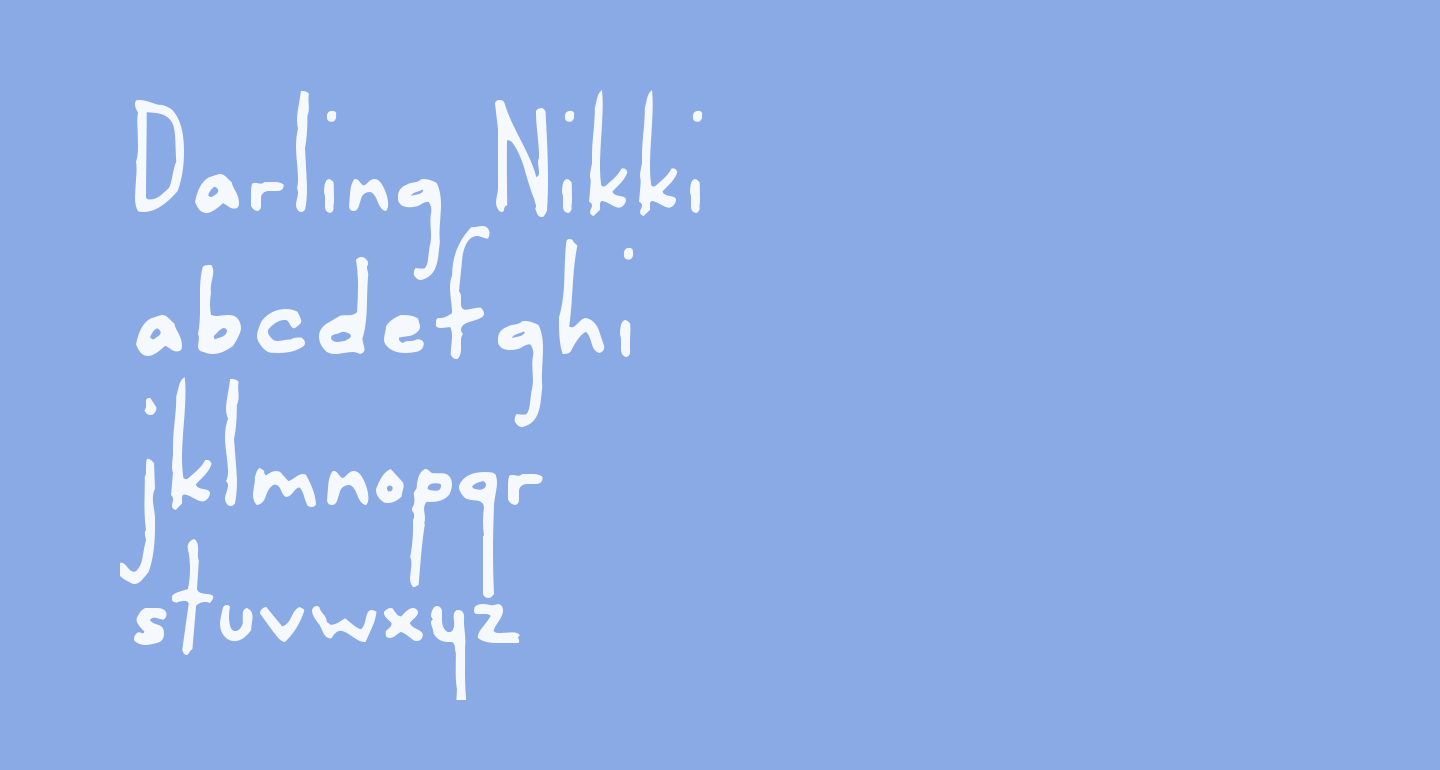 Darling Nikki free Font - What Font Is