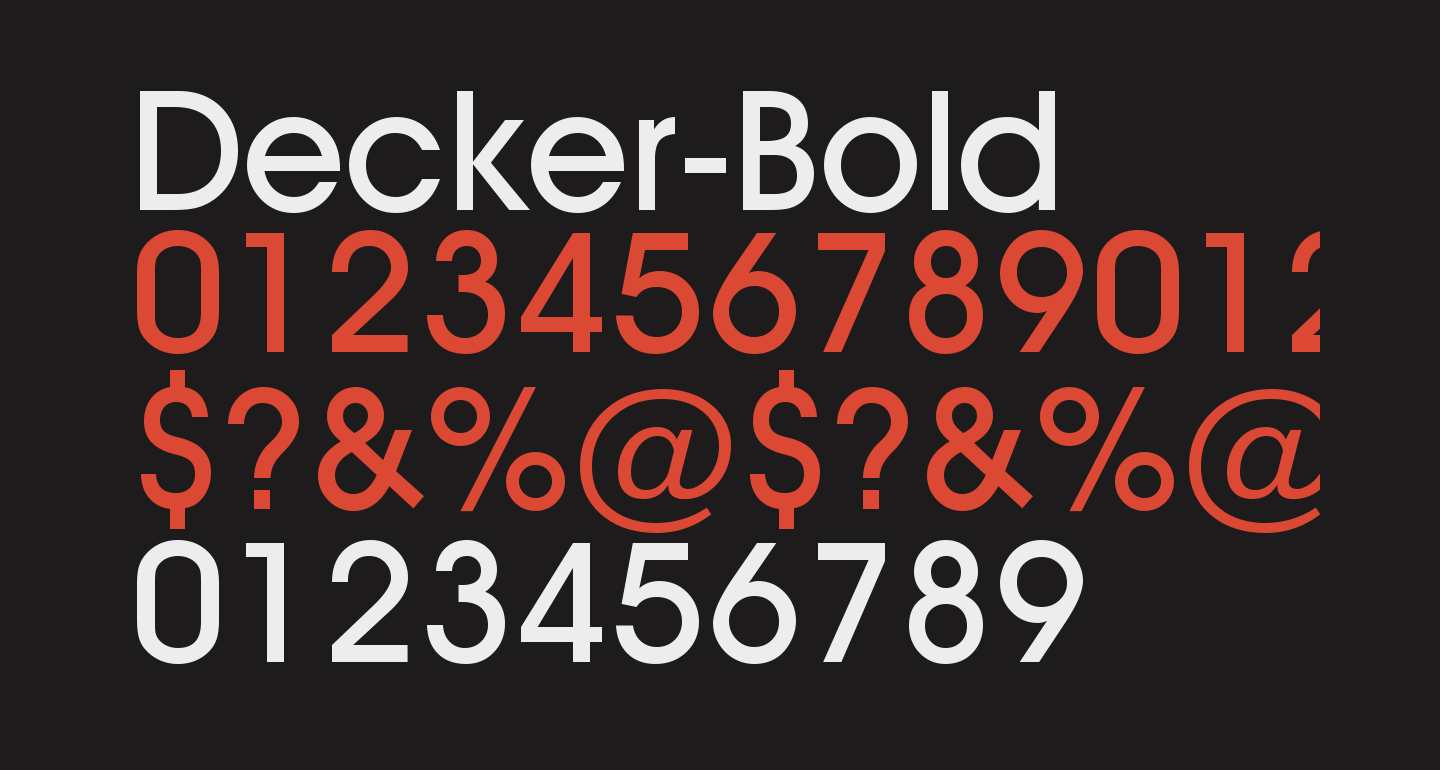 Decker-Bold free Font - What Font Is