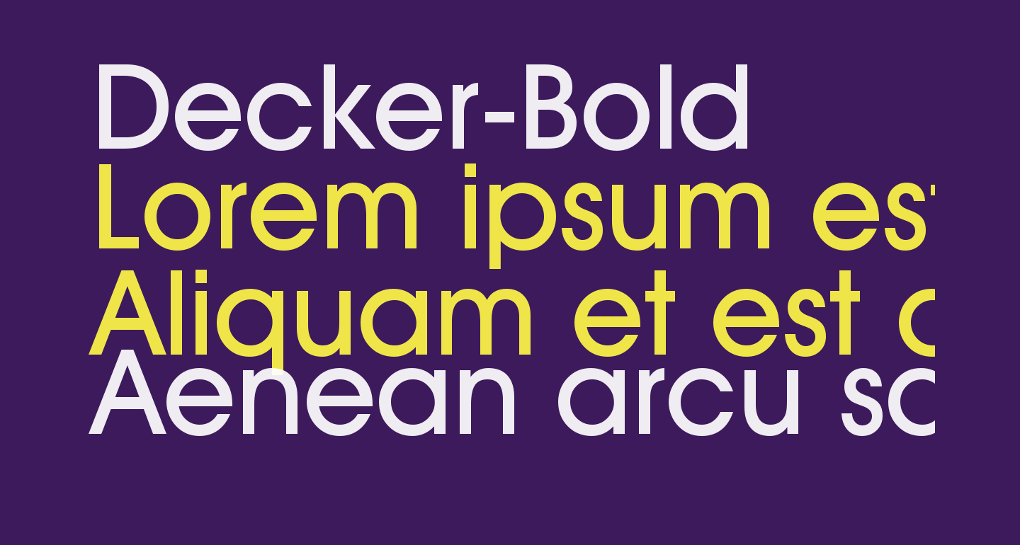 Decker-Bold free Font - What Font Is