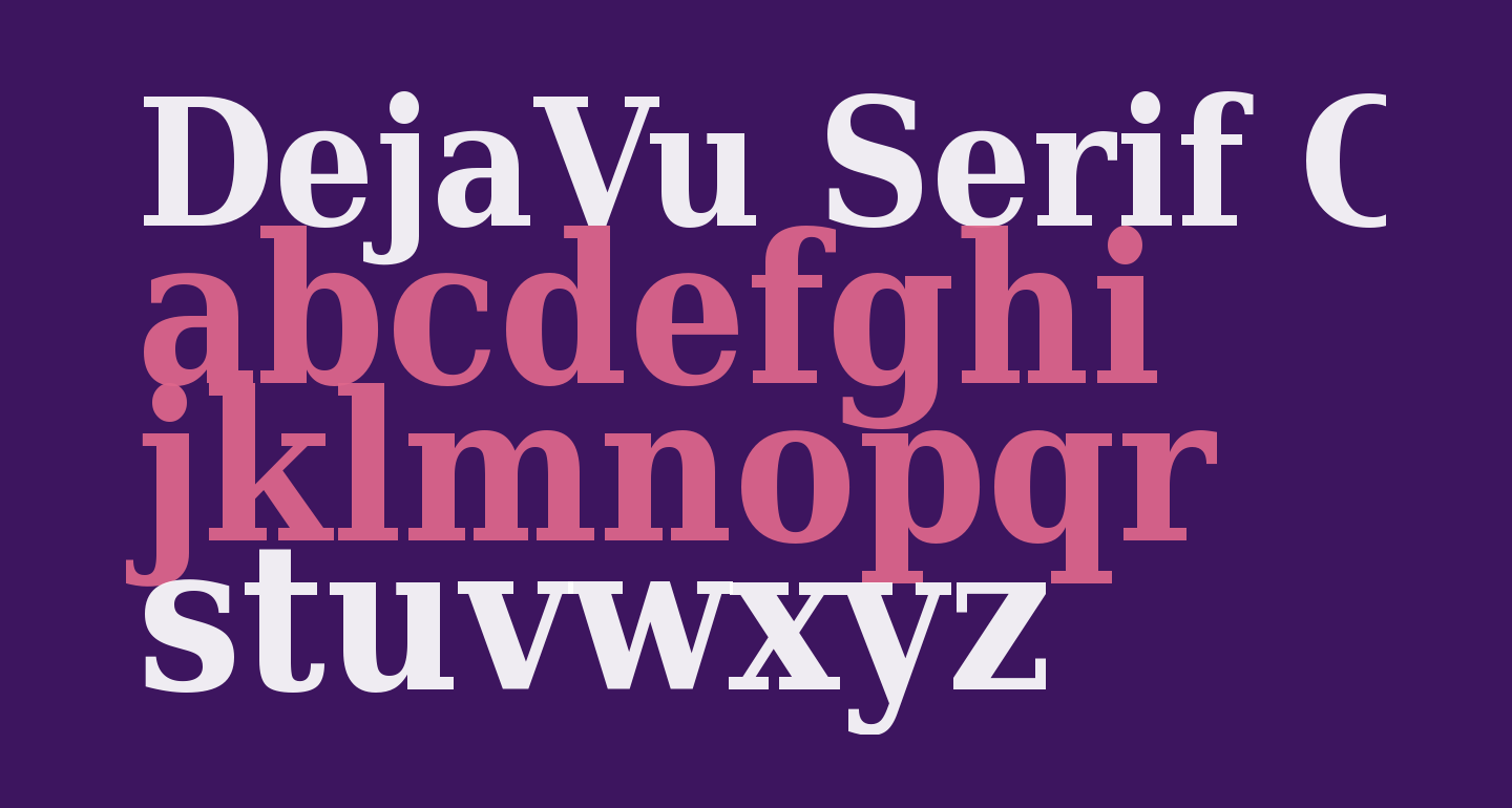 DejaVu Serif Condensed Bold free Font - What Font Is