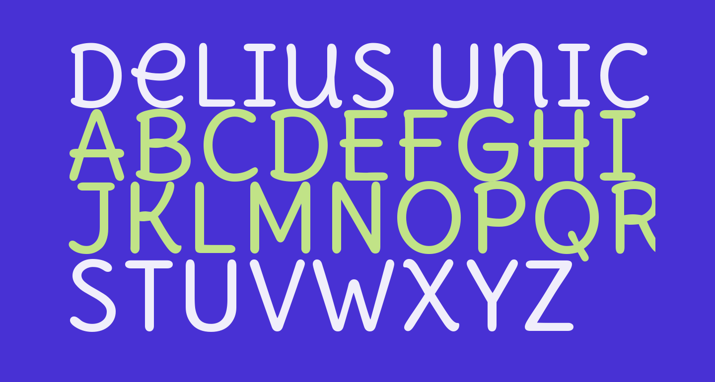 Delius Unicase free Font - What Font Is