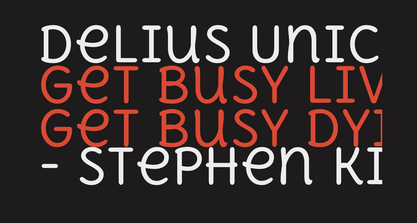 Delius Unicase free Font - What Font Is
