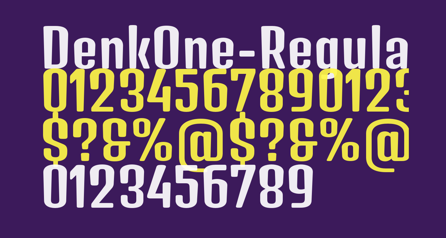 DenkOne-Regular free Font - What Font Is