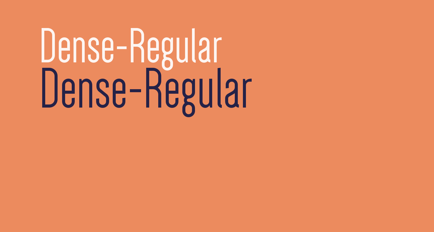 Dense-Regular free Font - What Font Is
