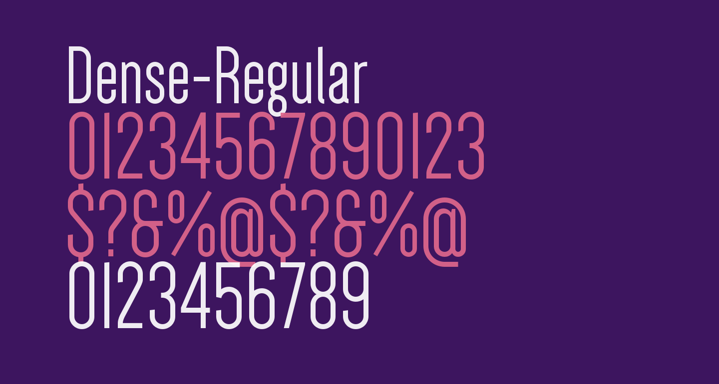 Dense-Regular free Font - What Font Is