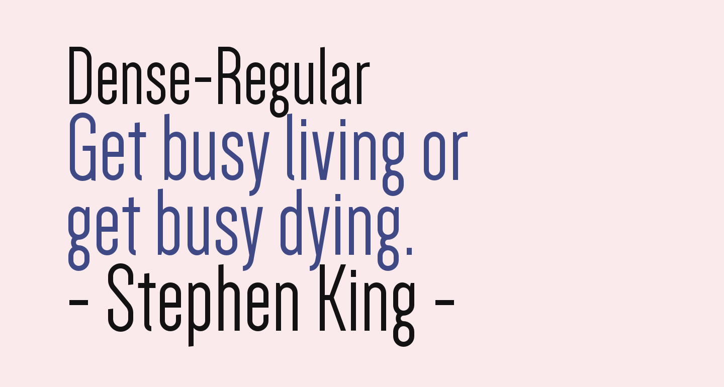 Dense-Regular free Font - What Font Is