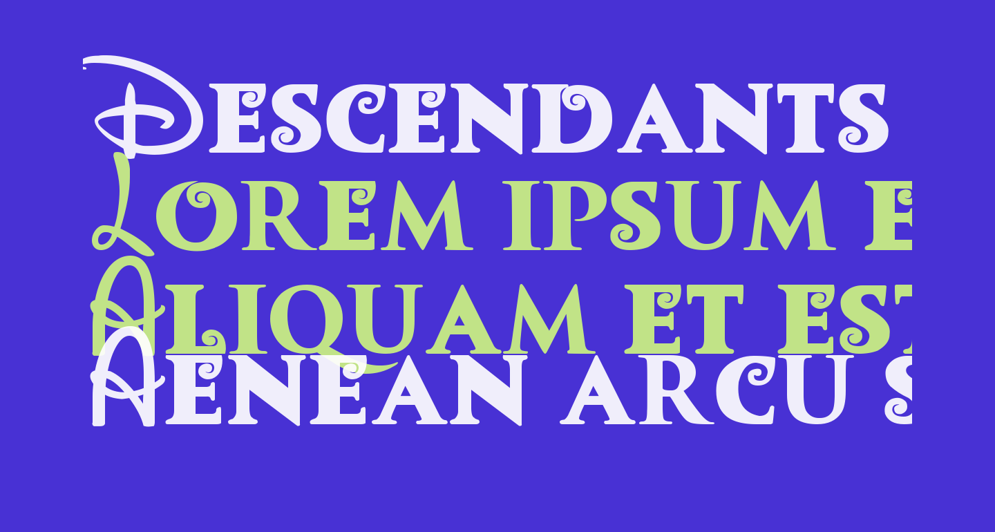 Descendants free Font - What Font Is