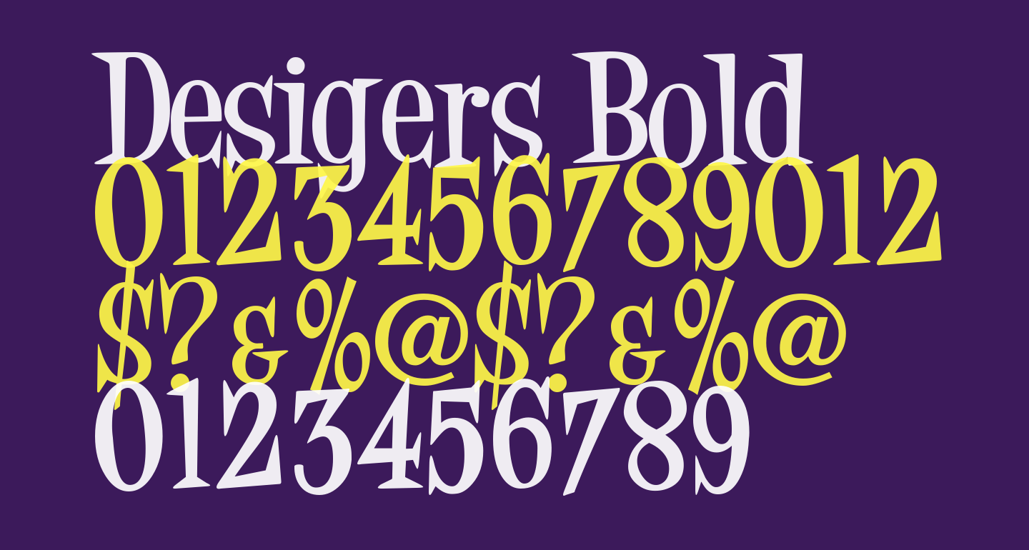 Desigers Bold free Font - What Font Is