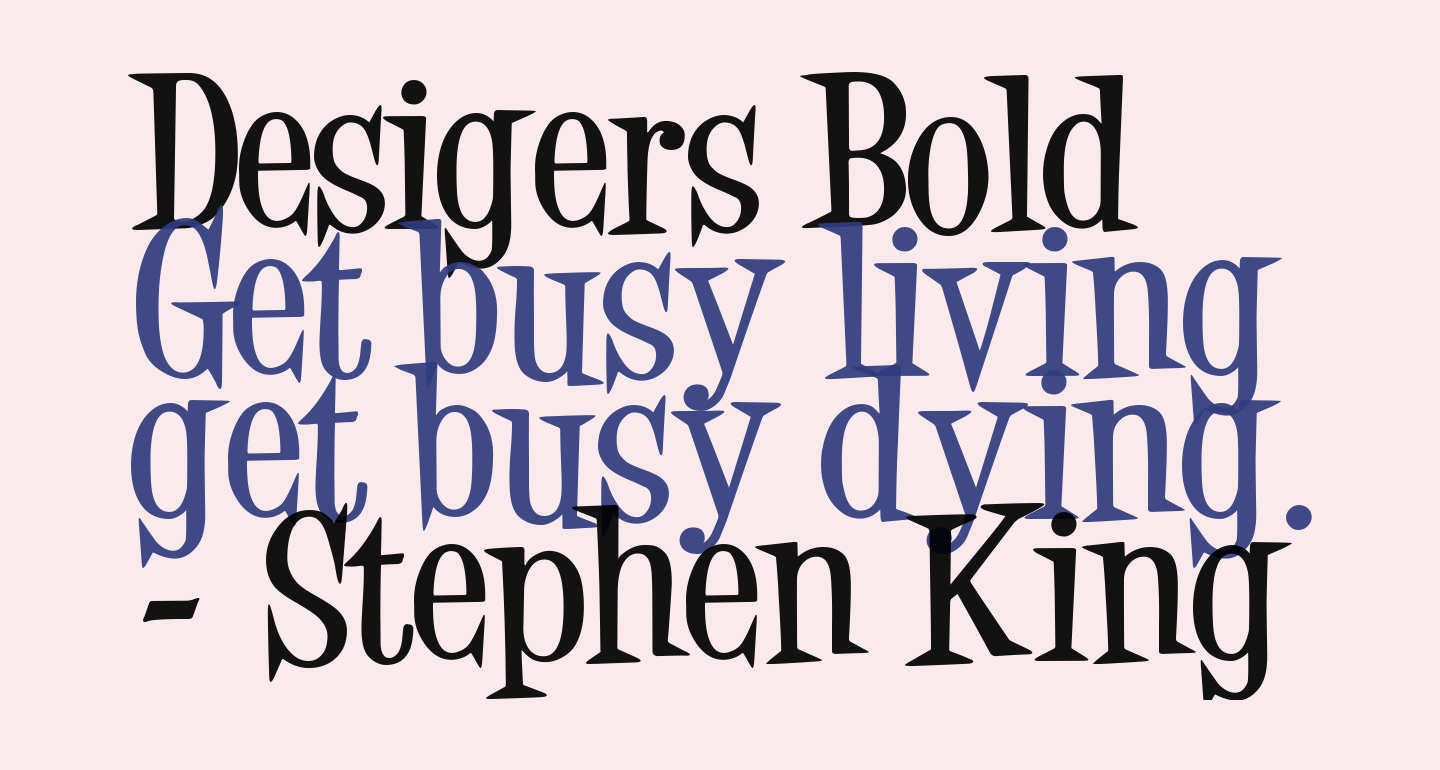 Desigers Bold free Font - What Font Is