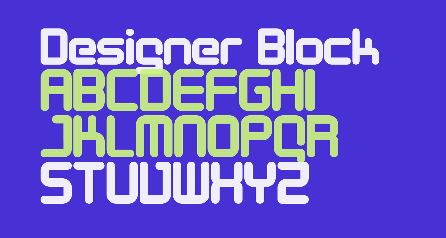 Designer Block free Font - What Font Is