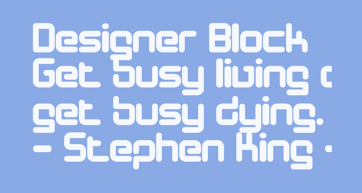 Designer Block free Font - What Font Is