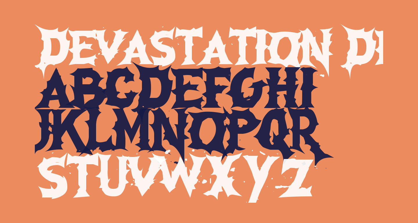Devastation DEMO free Font - What Font Is
