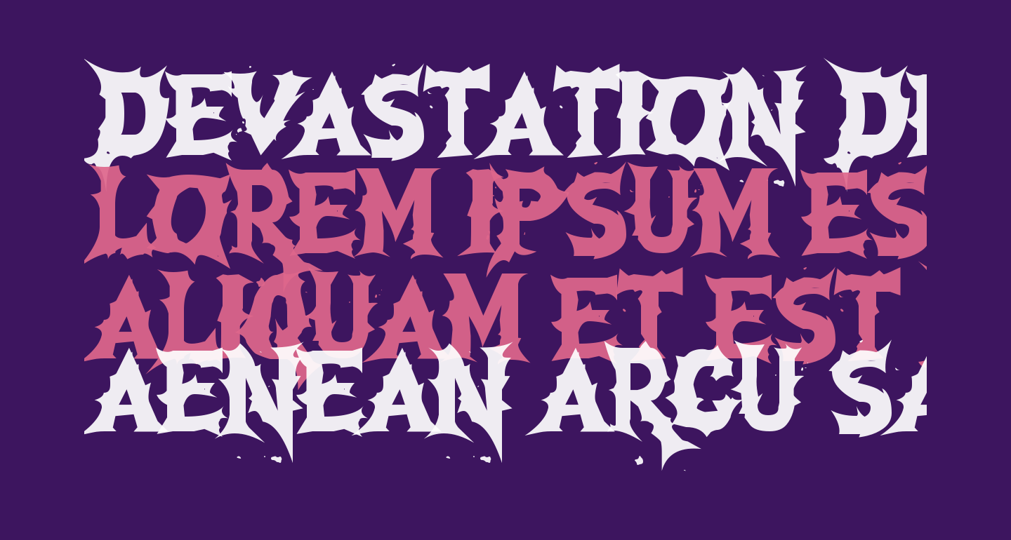 Devastation DEMO free Font - What Font Is