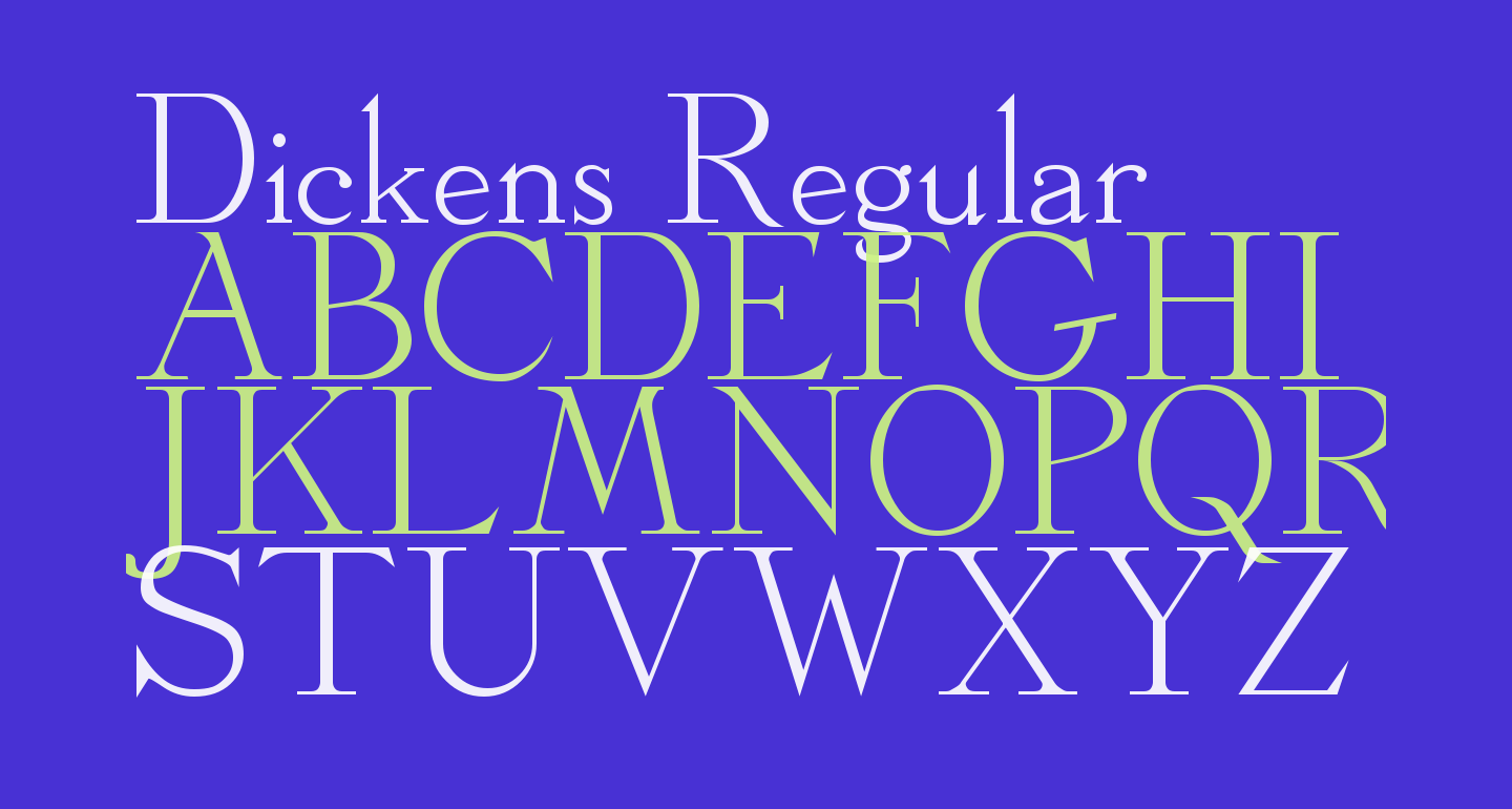 Dickens Regular free Font - What Font Is