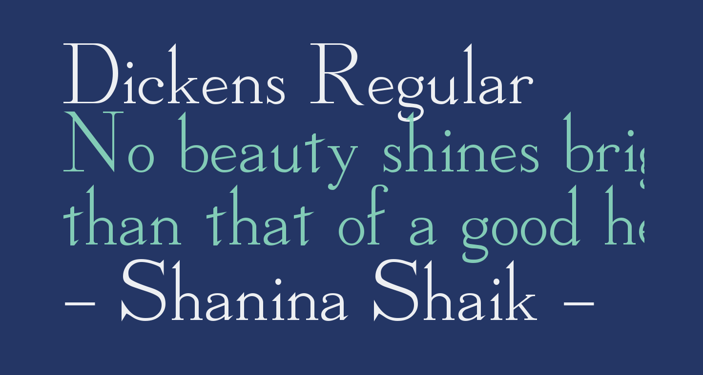 Dickens Regular free Font - What Font Is