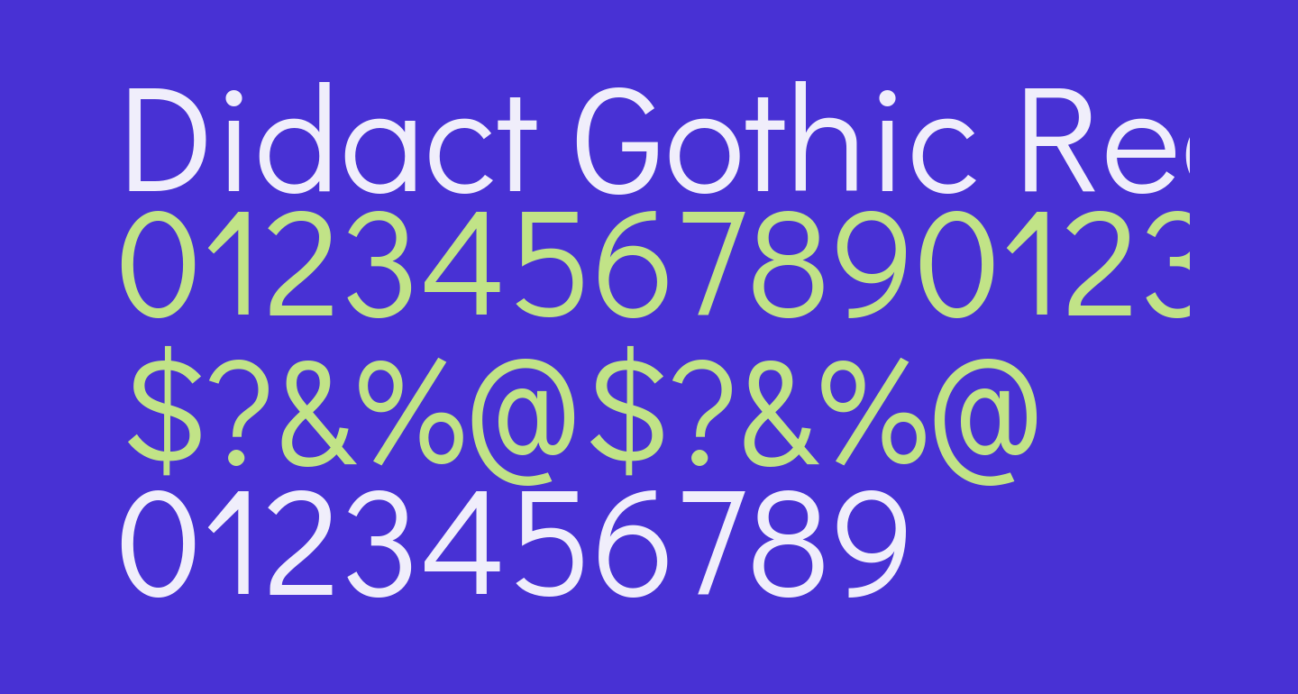 Didact Gothic Regular free Font - What Font Is