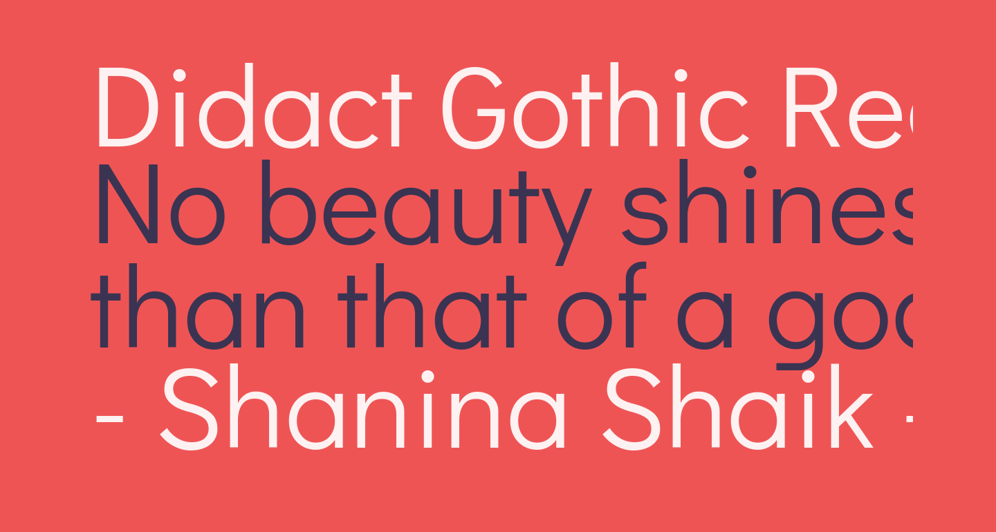 Didact Gothic Regular free Font - What Font Is