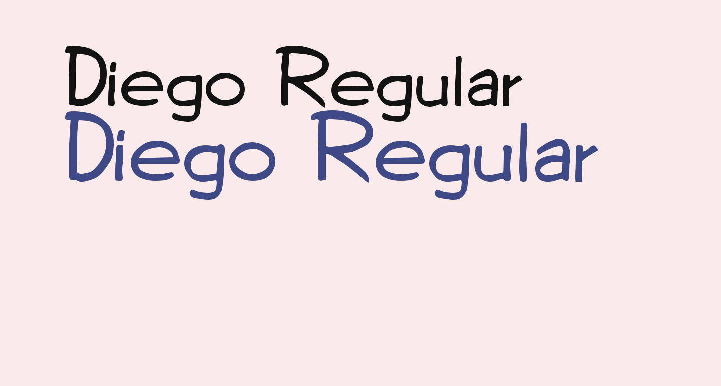 Diego Regular free Font - What Font Is
