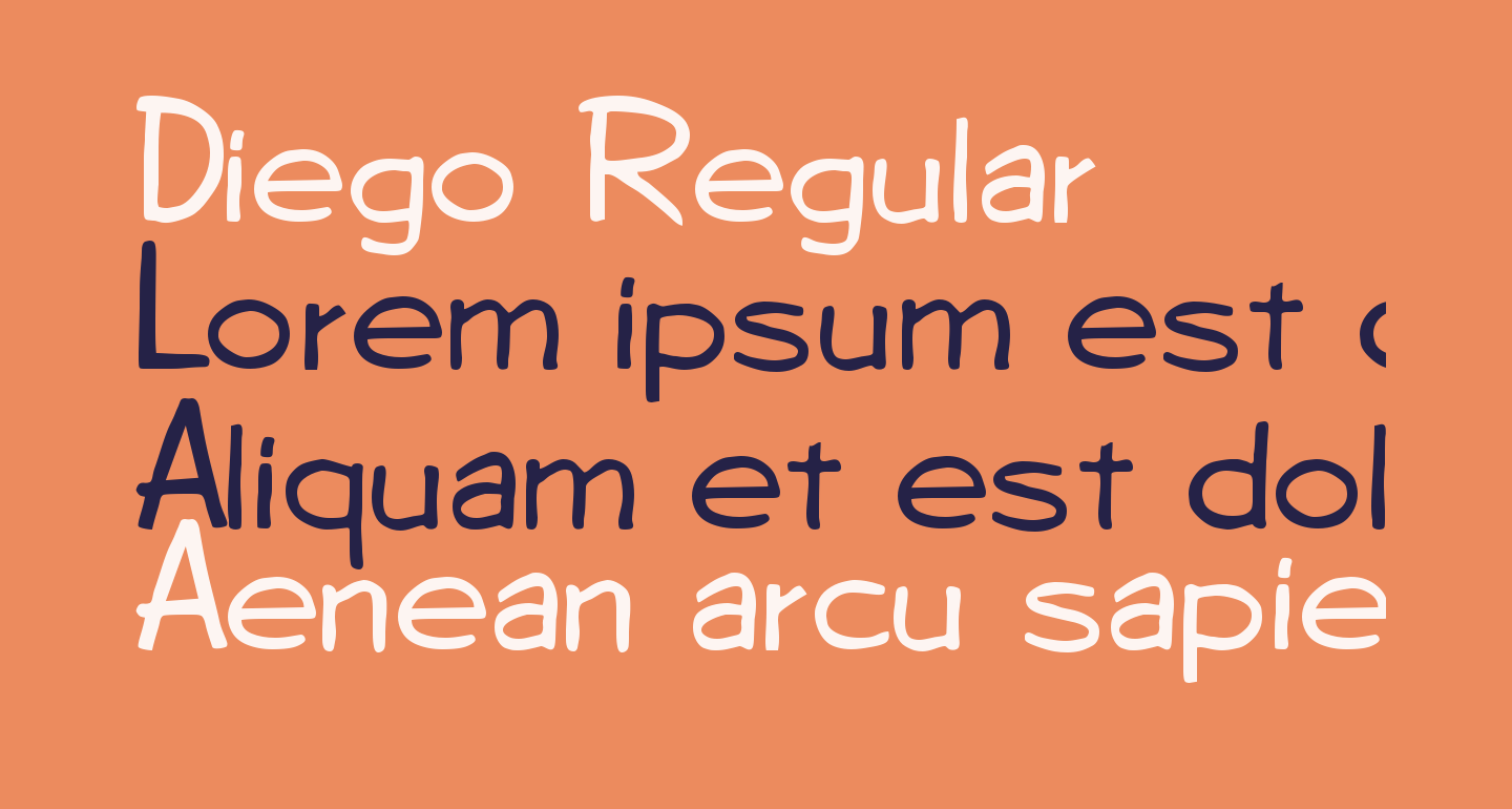 Diego Regular free Font - What Font Is