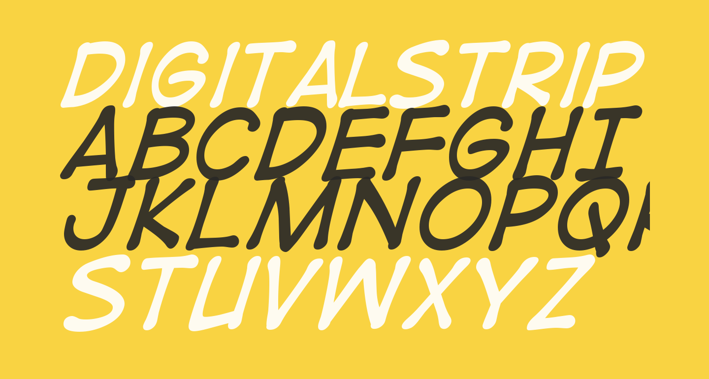 DigitalStrip Italic free Font - What Font Is