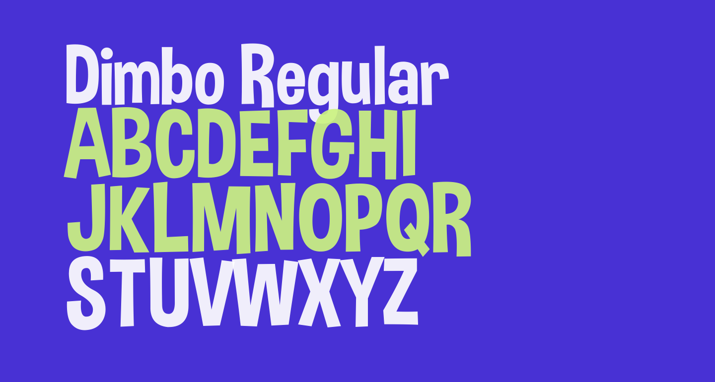 Dimbo Regular free Font - What Font Is
